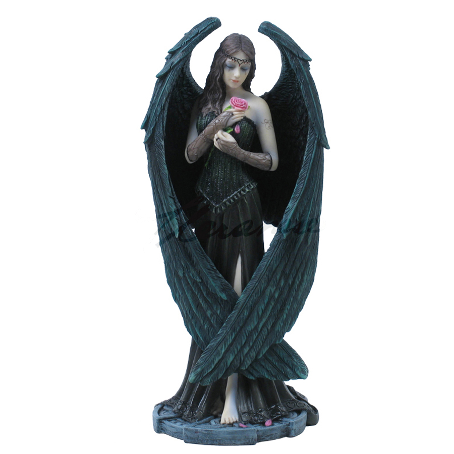 Angel Rose -Gothic Angel with rose | The Music Box Company