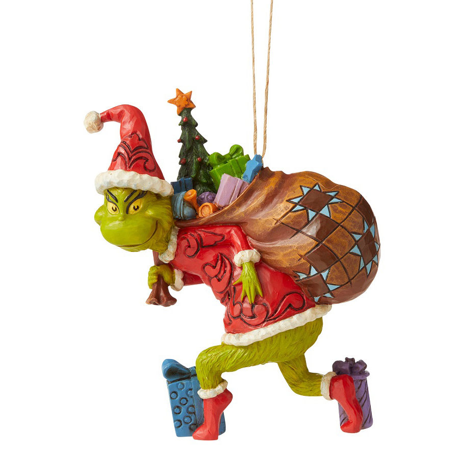 Grinch Tiptoeing Ornament | The Music Box Company
