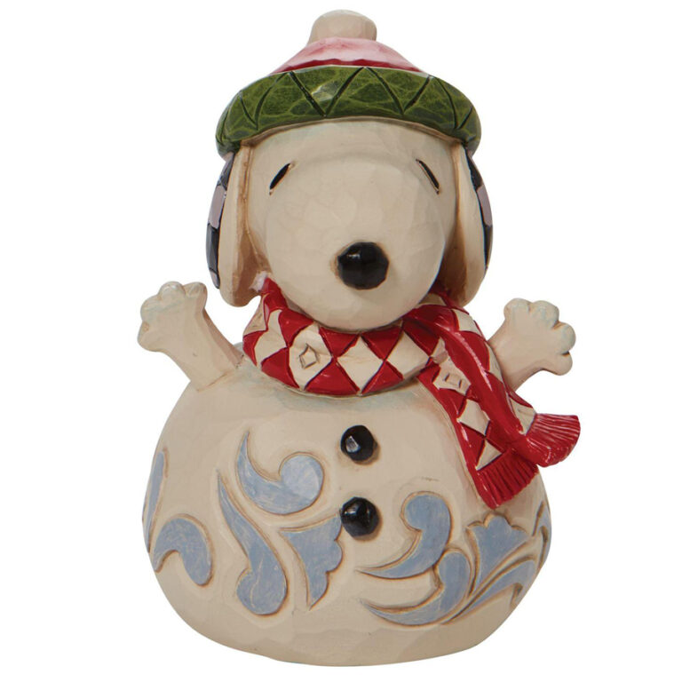 Snoopy Snowman Mini Figurine | The Music Box Company