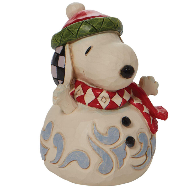 Snoopy Snowman Mini Figurine | The Music Box Company