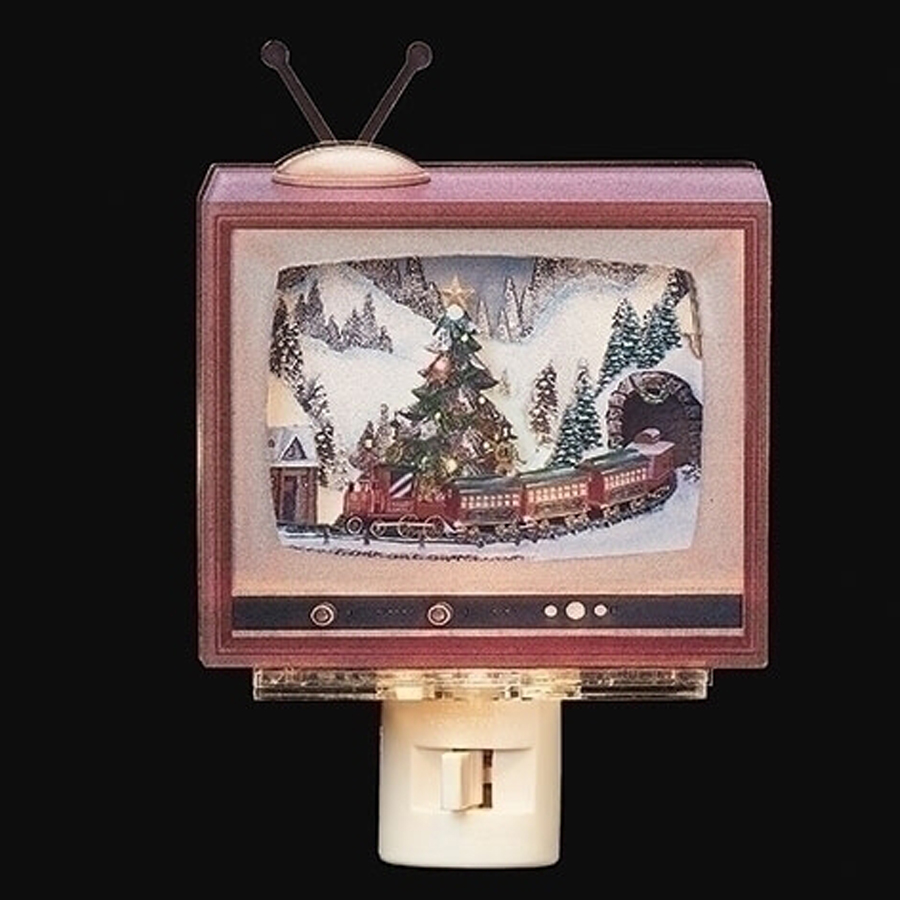 TV With Train Nightlight | The Music Box Company
