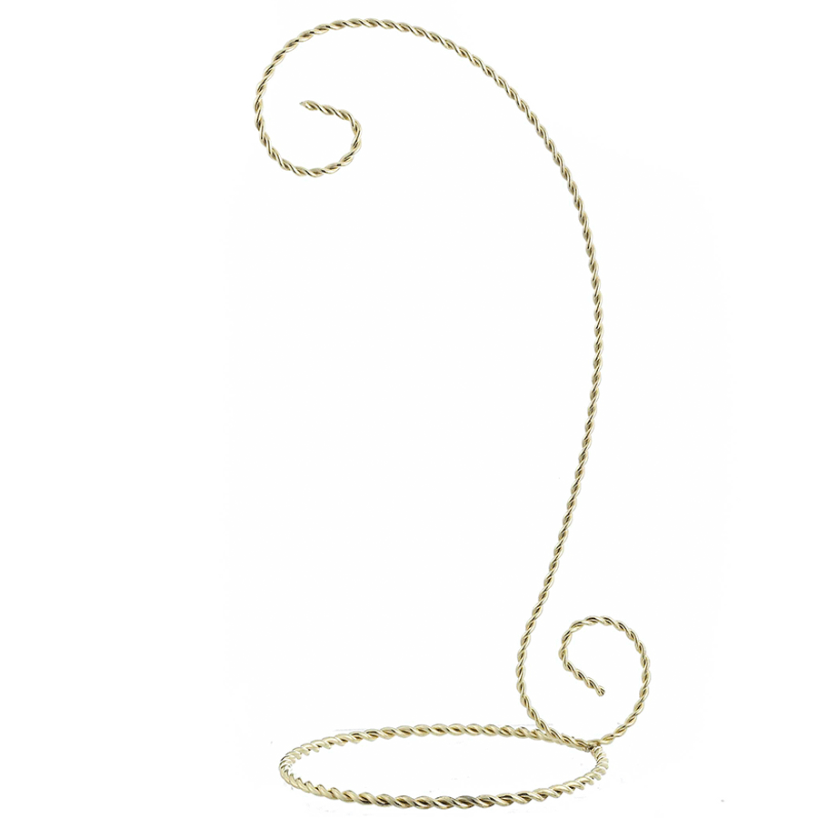 Braided Metal Gold Ornament Stand 12 Inch | The Music Box Company