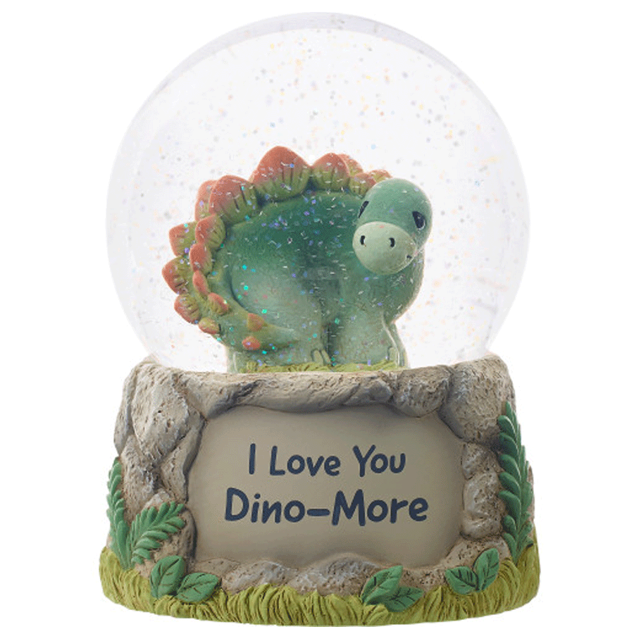 I Love You Dino-More Musical Snow Globe | The Music Box Company