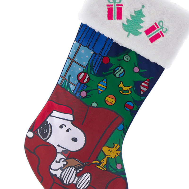 Peanuts Snoopy & Woodstock Stocking | The Music Box Company
