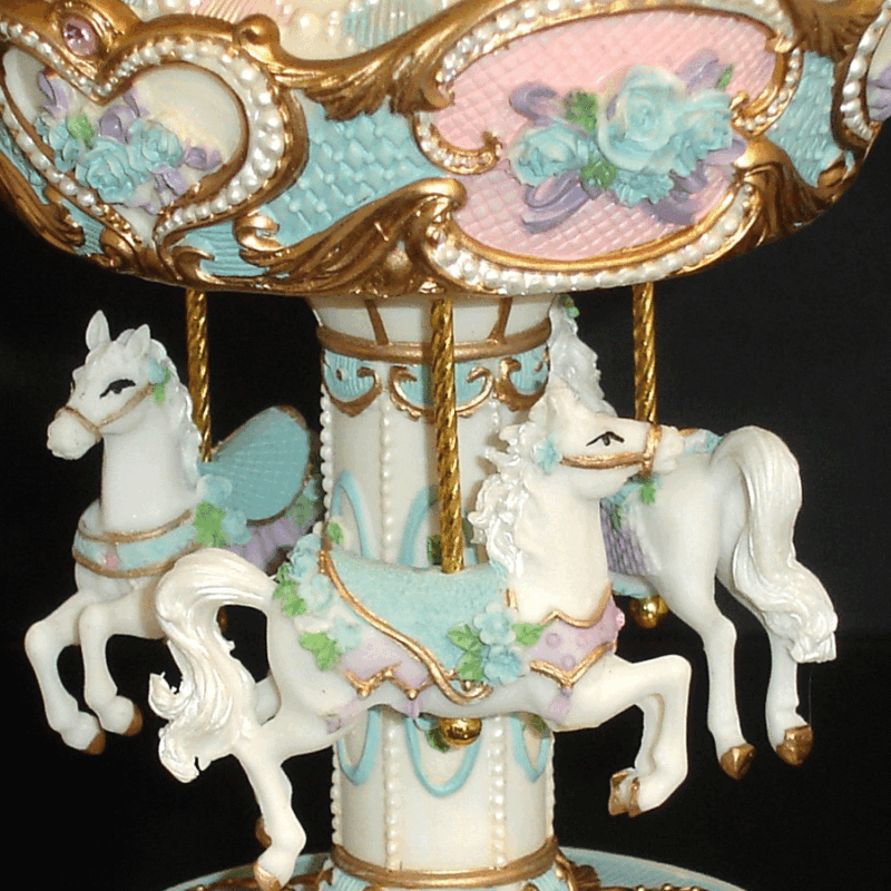 Musical Carousel – Blue and Gold | The Music Box Company
