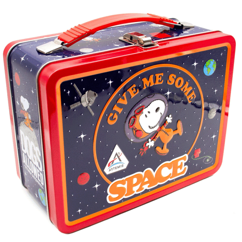 Peanuts Snoopy in Space Tin Tote | The Music Box Company