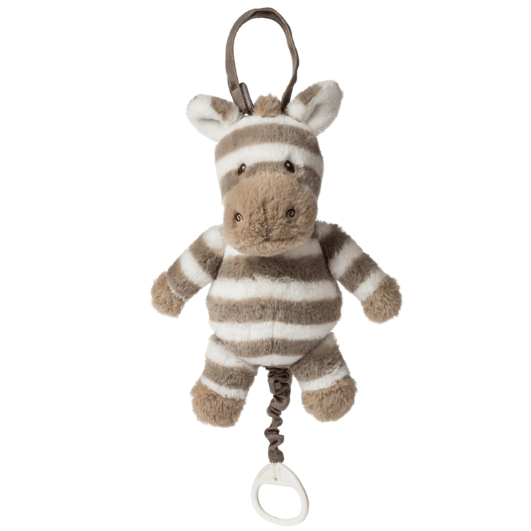 Afrique Zebra Musical Plush Pull Toy | The Music Box Company