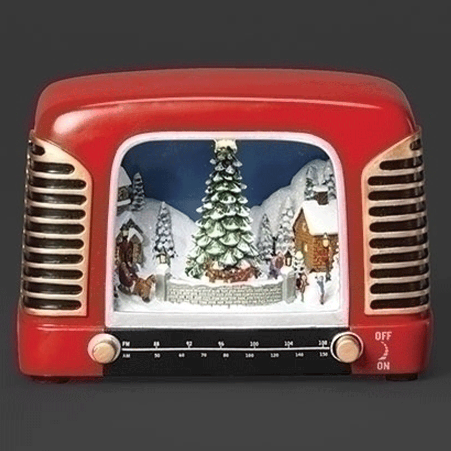Christmas Musical Vintage Style Radio | The Music Box Company
