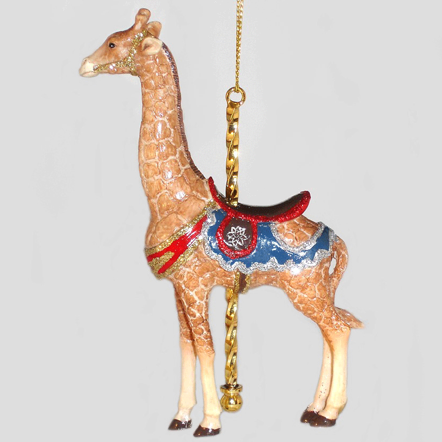 Giraffe Carousel Ornament | The Music Box Company