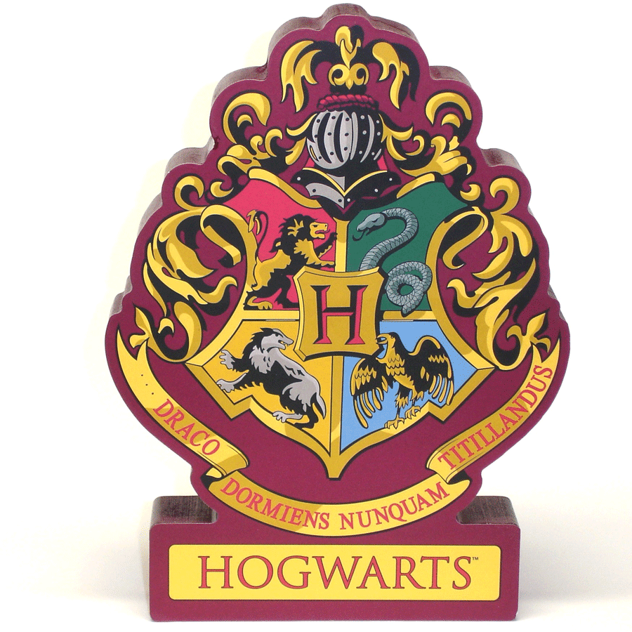 Hogwarts Crest Die Cut Wood Sign | The Music Box Company